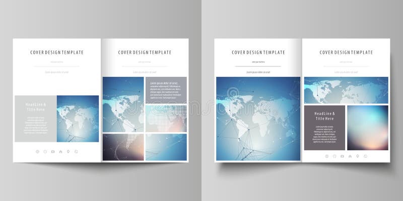 Minimalistic Vector Illustration of Editable Layout of Two A4 Format ...