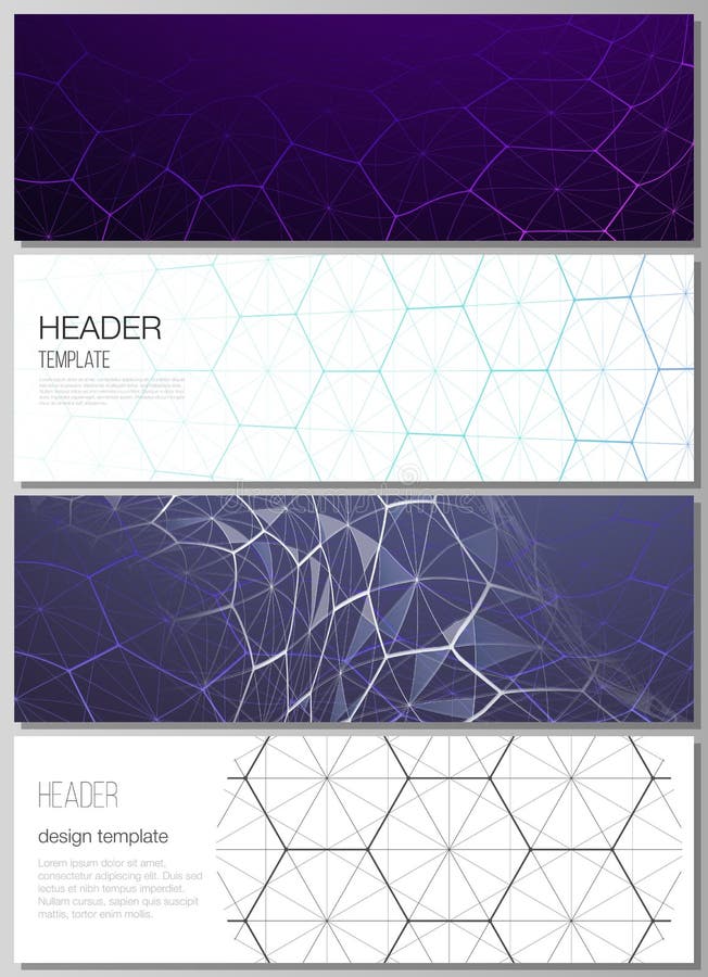 The Minimalistic Vector Illustration Layout of Headers, Banner Design ...