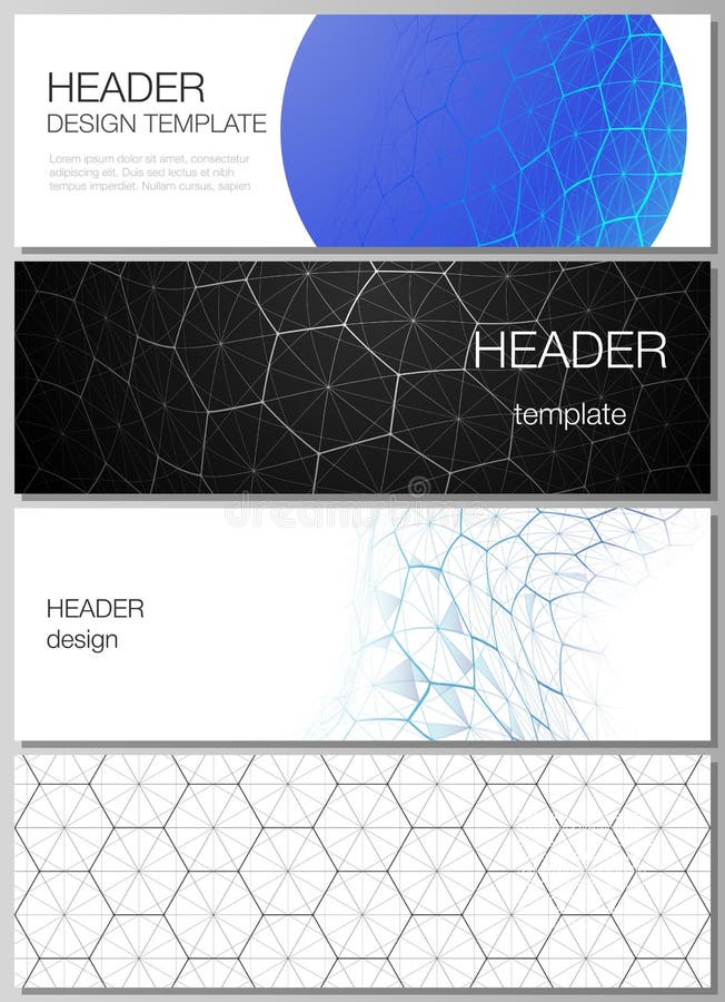 The Minimalistic Vector Illustration Layout of Headers, Banner Design ...