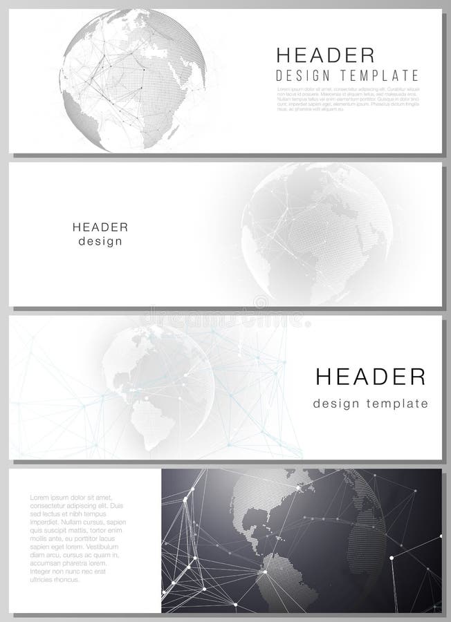 The Minimalistic Vector Layout of Headers, Banner Design Templates ...