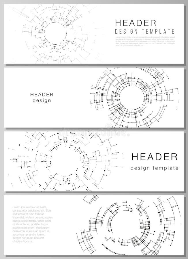 The Minimalistic Vector Layout of Headers, Banner Design Templates ...