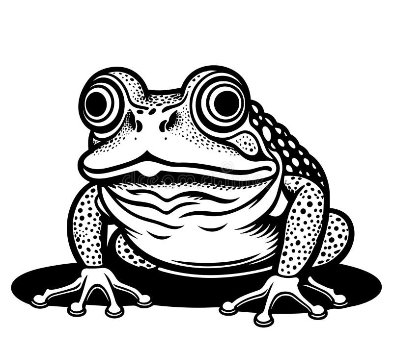 Toad Black And White Clipart