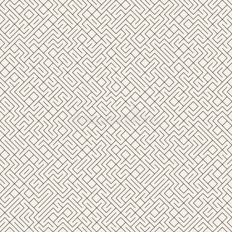 Minimalistic Vector Seamless Geometric Maze Pattern with Irregular ...