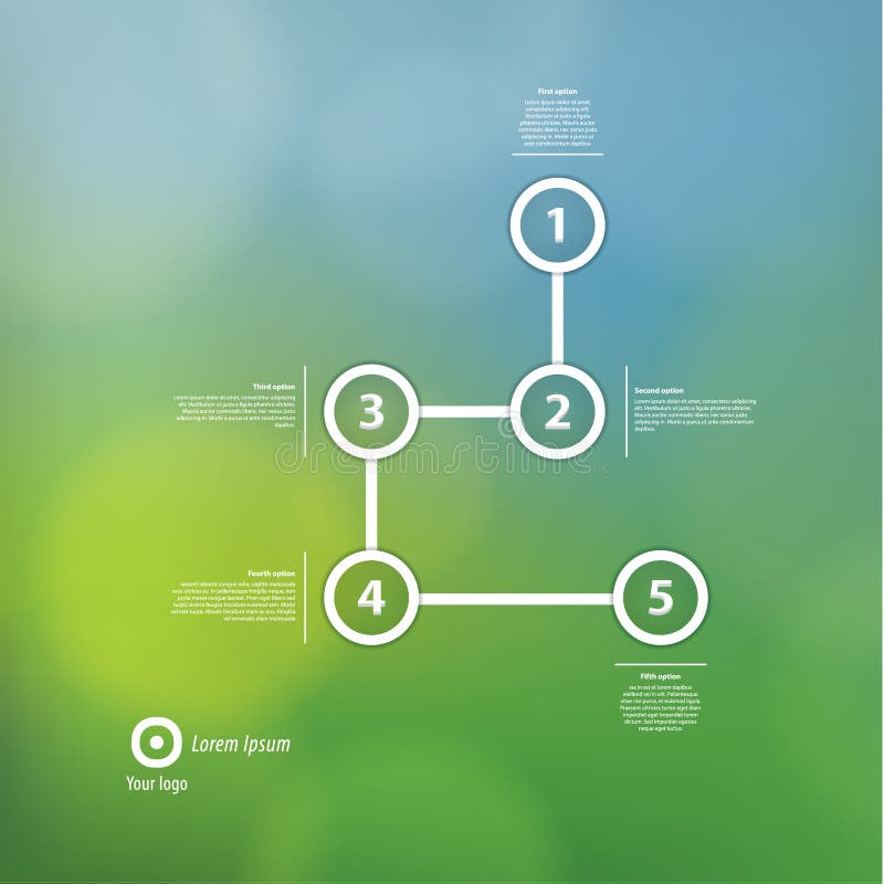 Minimalistic Vector Template With Discreet Blurred Background. F Stock ...