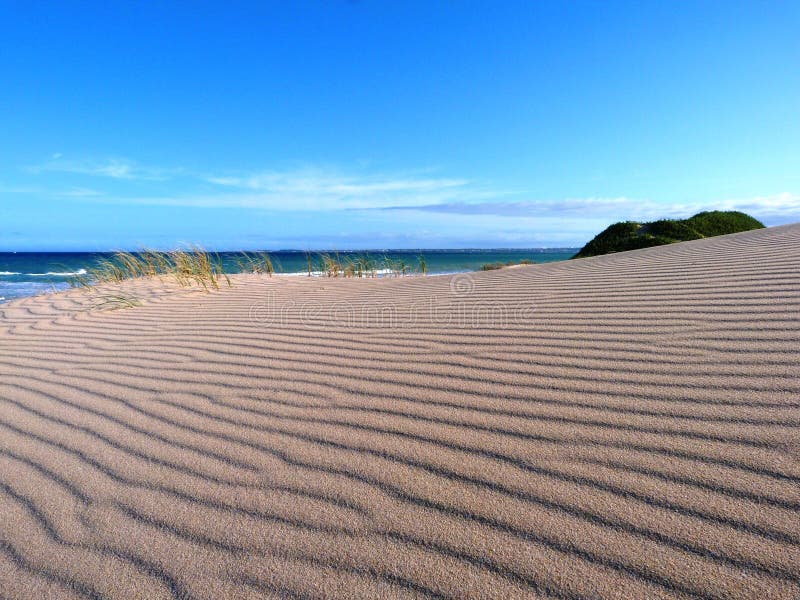 Minimalistic View of the Sand at the Beah Stock Photo - Image of trails ...