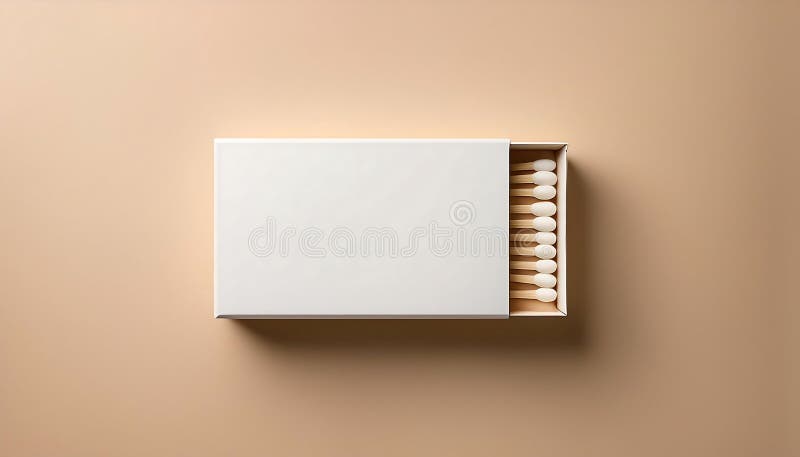 A Minimalistic View of a White Matchbox on a Soft Pastel Background ...
