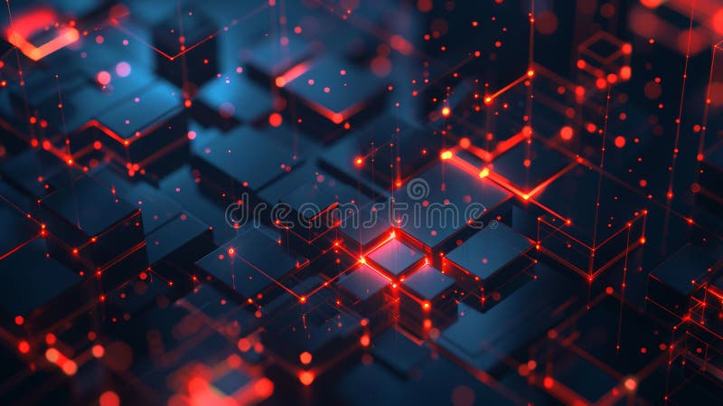 Minimalistic Visualization of Network Defense. Stock Illustration ...