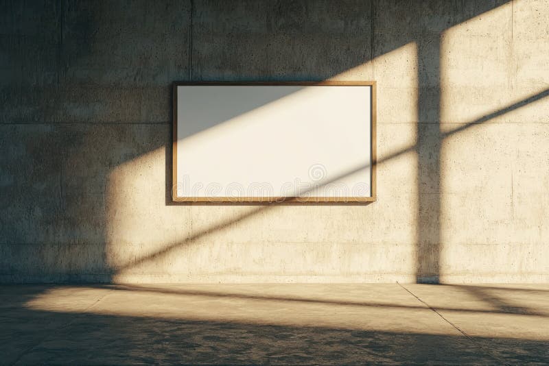 Minimalistic Wall Art Space with Concrete Texture and Natural Light ...