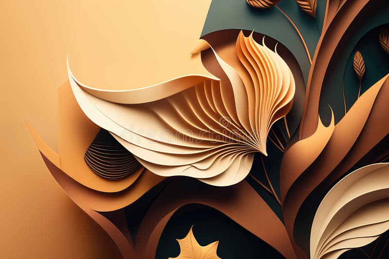 Minimalistic Wallpaper of Organic Forms in Earthy Hues Stock ...