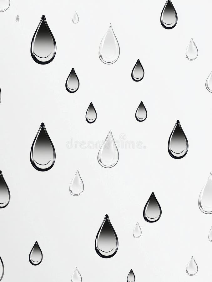 Minimalistic Water Droplet Pattern with Soft Reflections on a Clean ...