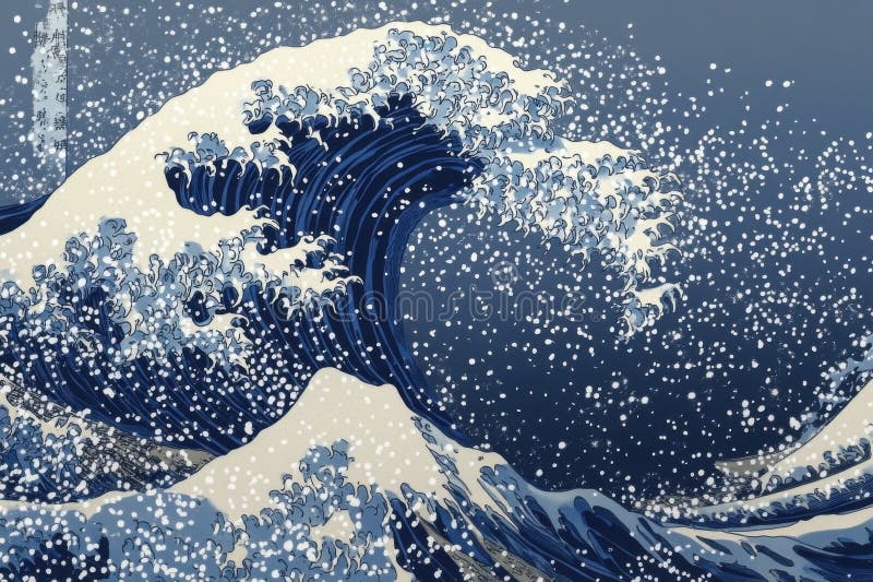 Minimalistic Wave Design with Ocean Theme for Creative Projects Stock ...