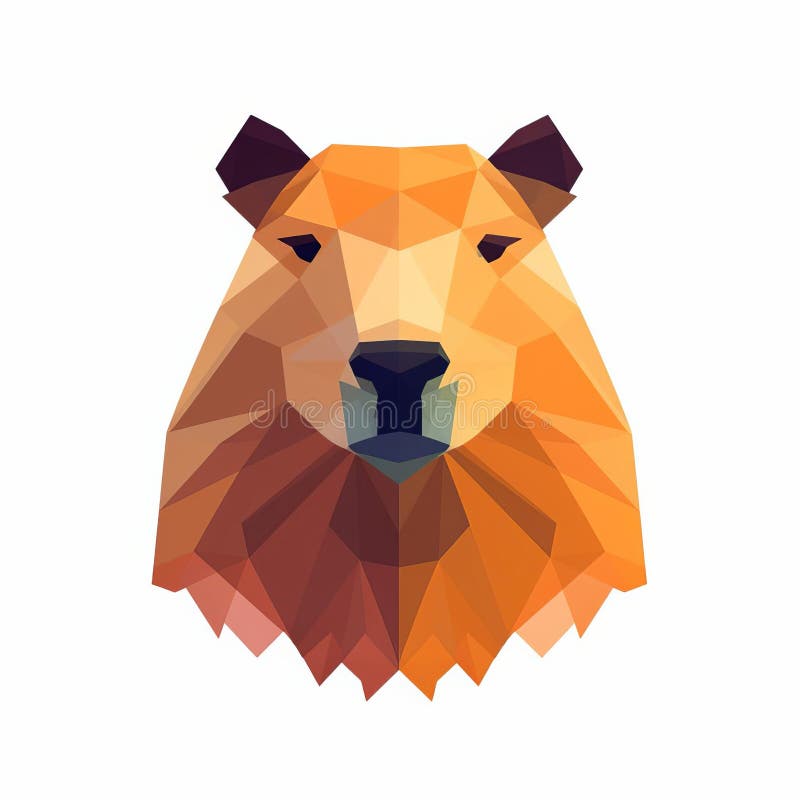 Minimalistic White Background Capybara Icon Pattern Design Element ...