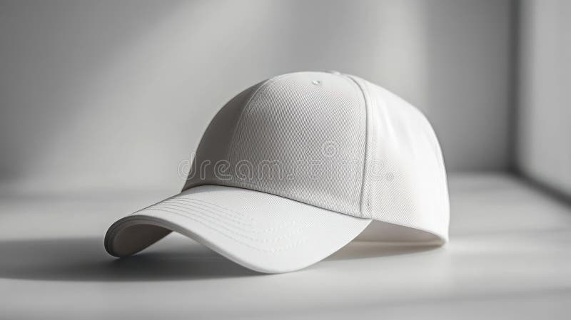 A Minimalistic White Cap Displayed Elegantly, Showcasing Its Clean ...