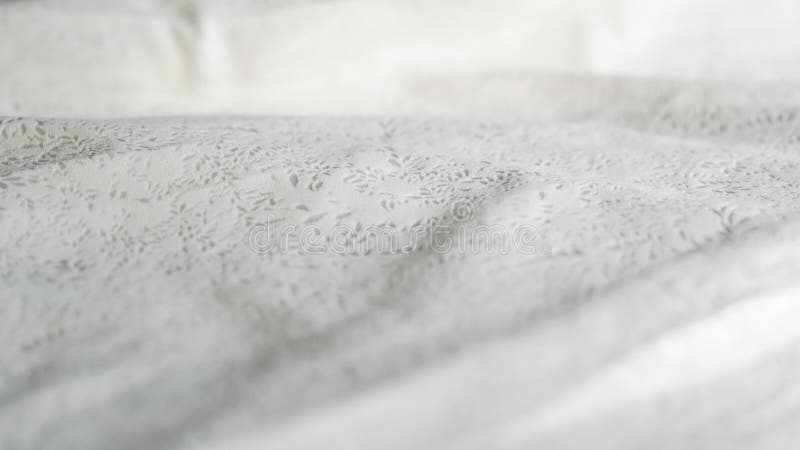 Minimalistic White Crumpled Fabric with Pattern Stock Image - Image of ...