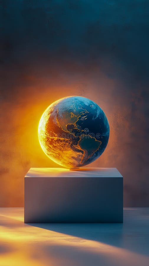 Minimalistic White Cube on a Smooth Surface with Soft Shadows Creating ...