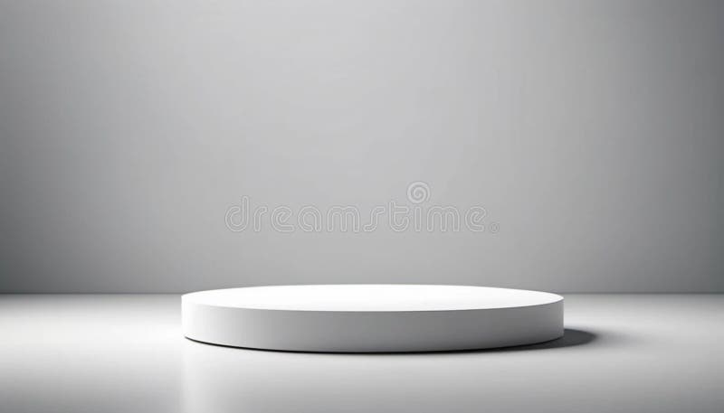 Minimalistic White Empty 3d Podium Display Stock Illustration ...
