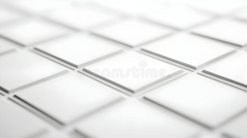 Minimalistic White Grid Pattern with Receding Squares Creating a Clean ...