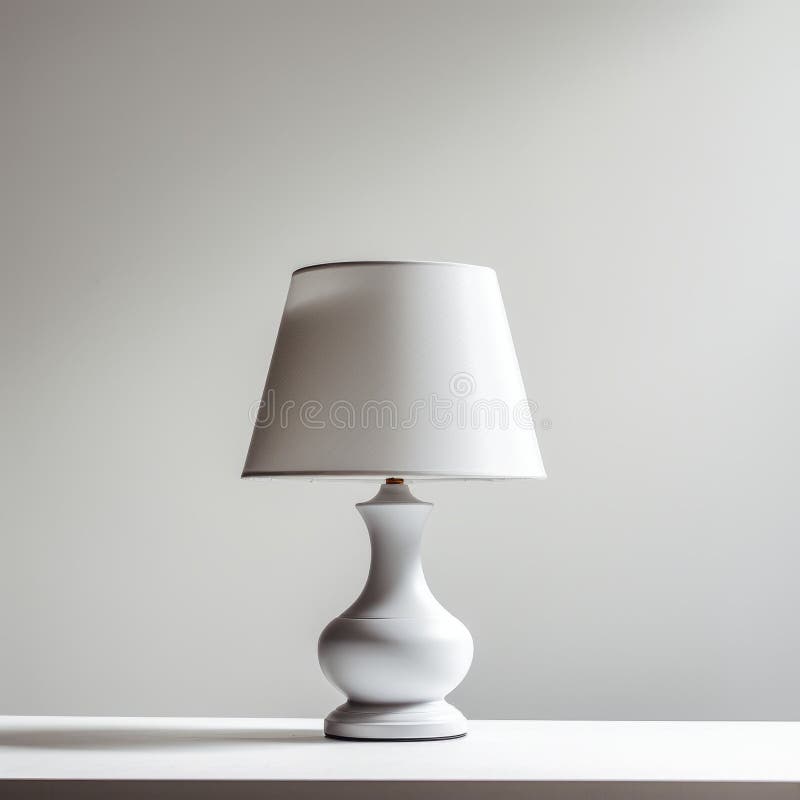 Minimalistic White Lamp on Pedestal: Uhd Image with Monochromatic ...