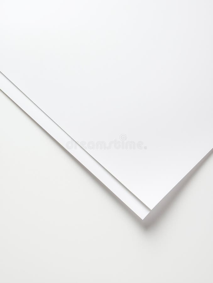 Minimalistic White Paper Background Angle Shadows Modern Design Stock ...