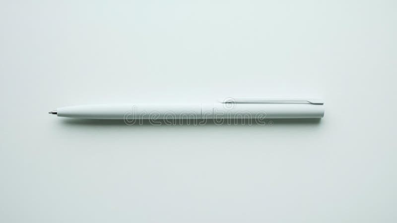Minimalistic White Pen on Clean Background Generative AI Stock ...