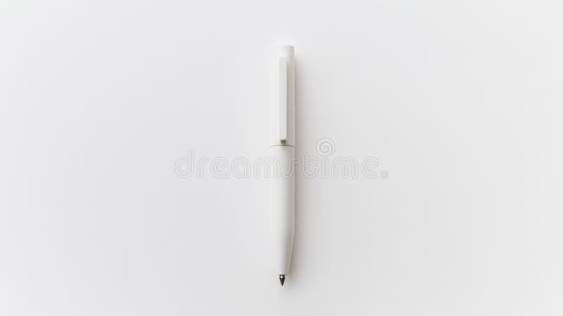Minimalistic White Pen on Clean Background Generative AI Stock ...