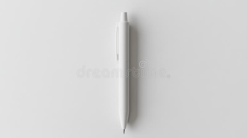 Minimalistic White Pen on a Plain Background Generative AI Stock ...