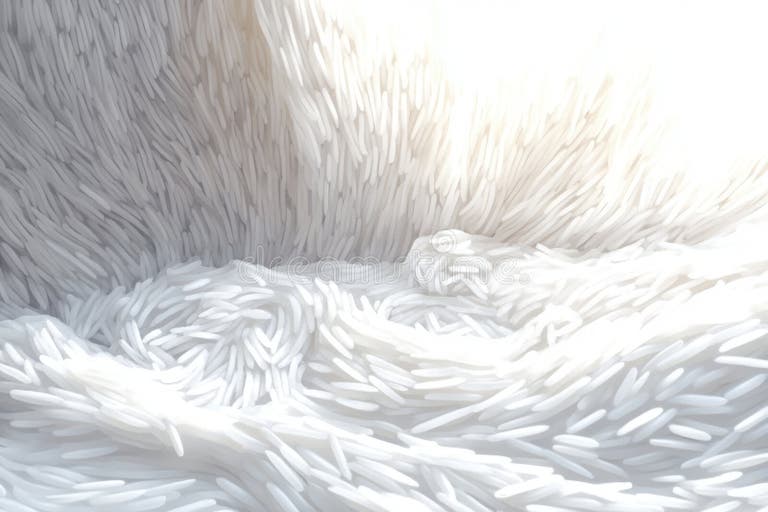 Minimalistic White Rice Art Concept in Bright Light Setting for ...