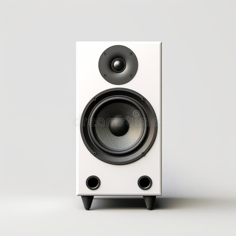 Minimalistic White Speaker in 3d Image Stock Illustration ...