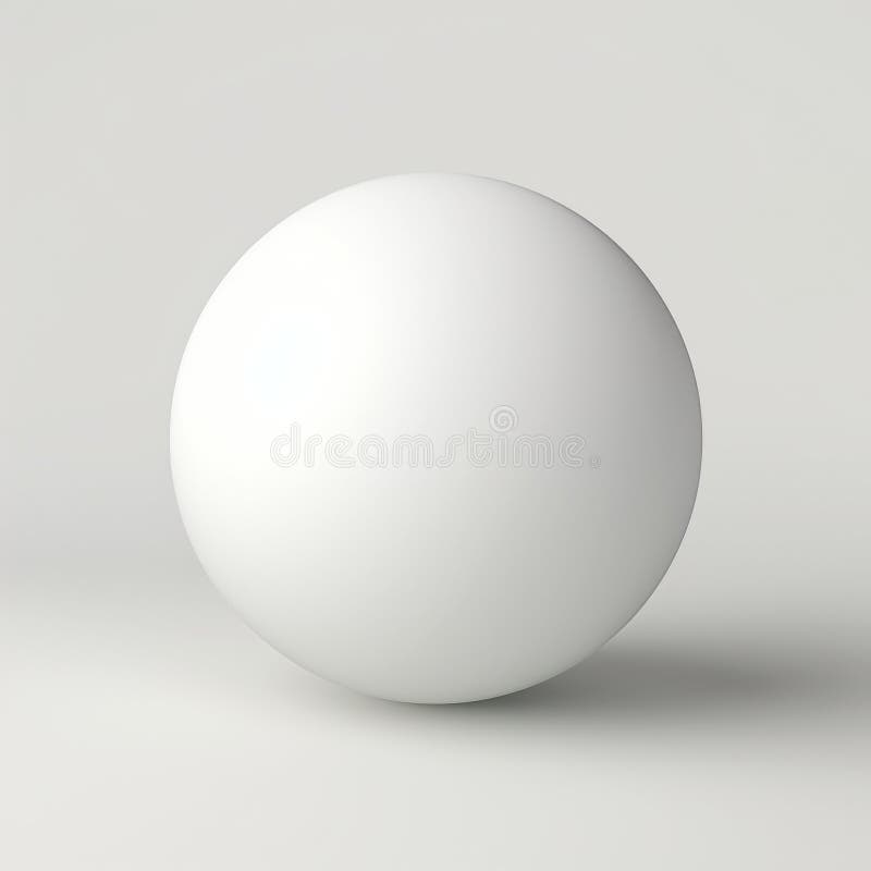 Minimalistic White Sphere on Light Background - Realistic 3d Rendering ...