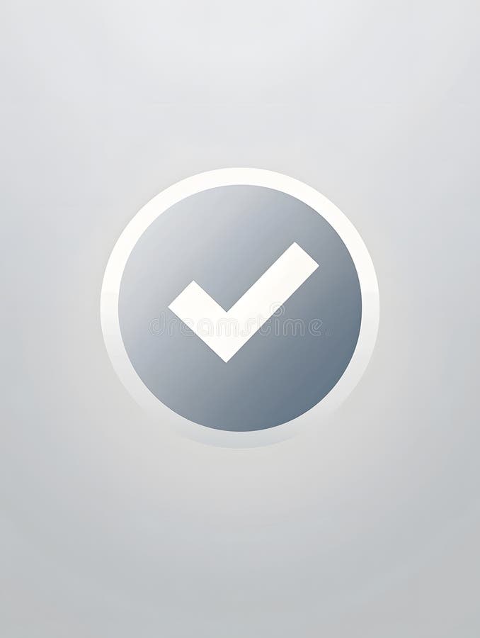 Simple Win Approval Confirmation Checkmark Icon Symbol Stock ...