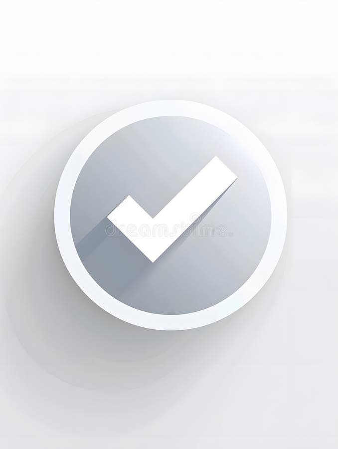 Simple Win Approval Confirmation Checkmark Icon Symbol Stock ...