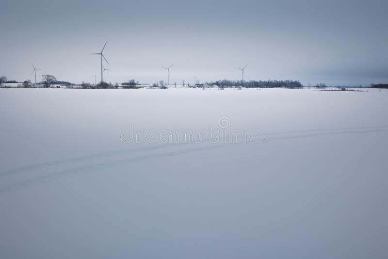 Minimalistic Winter Image of the Snowfield Stock Image - Image of snow ...