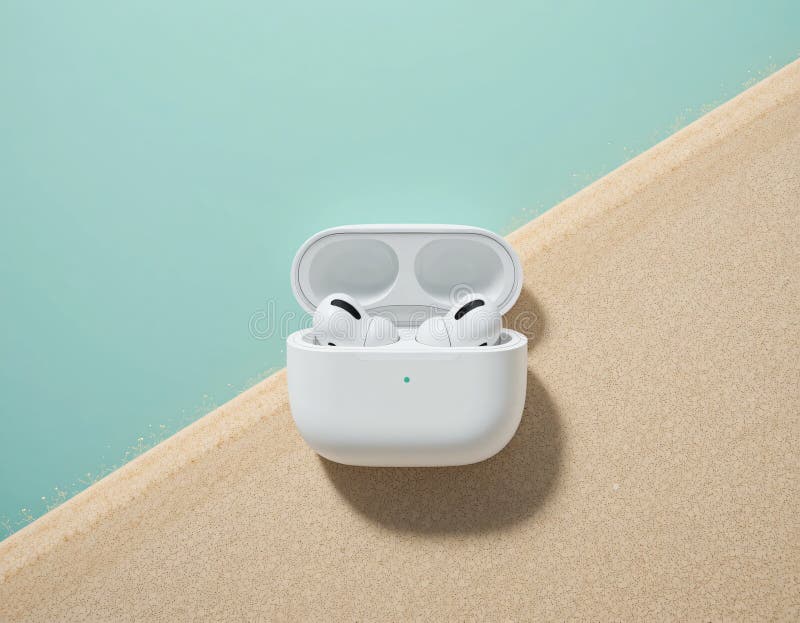 Minimalistic Wireless Earbuds Textured Surface Stock Photos - Free ...