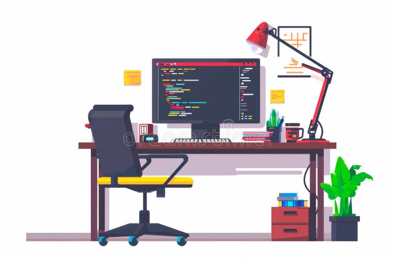 Minimalistic Workspace For Programming With A Clear Code Editor And Necessary Toolsgenerative