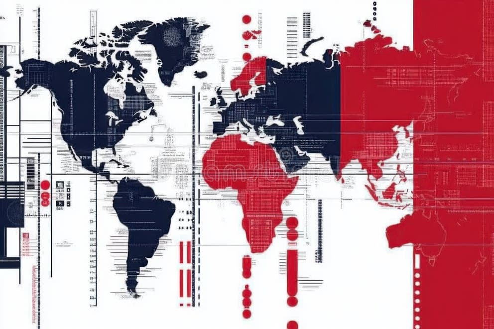 Minimalistic World Timeline Design Featuring Geographic Elements and ...