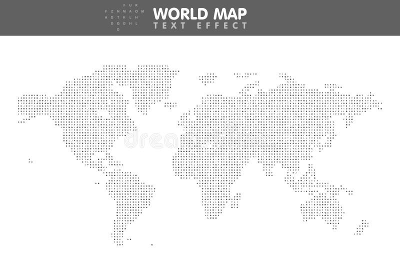 Minimalistic world map stock illustration. Illustration of bright ...