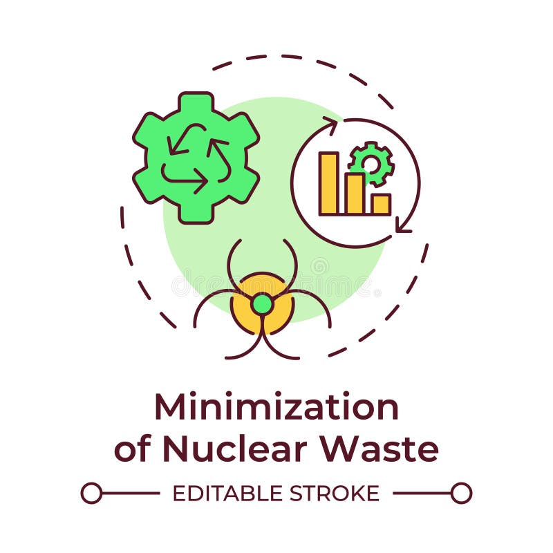 Minimization of Nuclear Waste Multi Color Concept Icon Stock Vector ...
