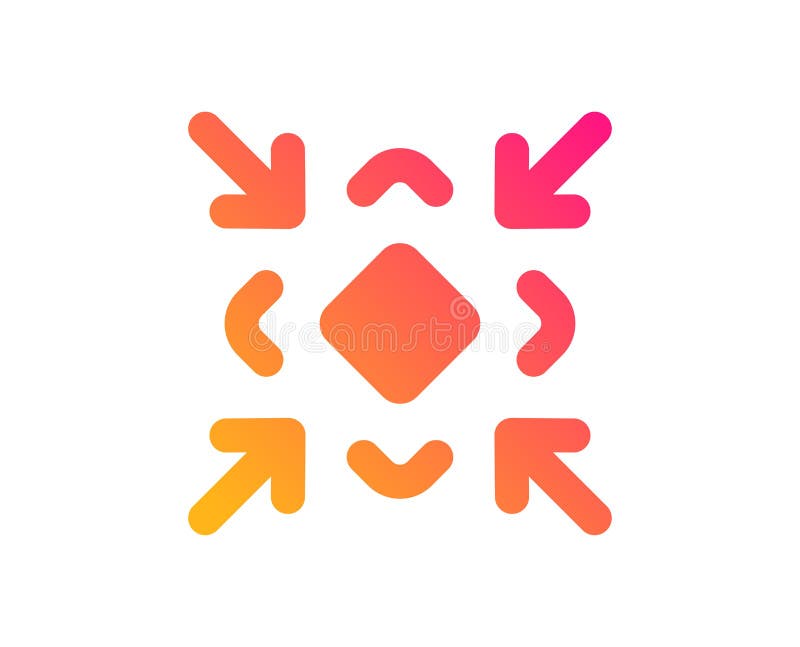 Minimize Arrow Icon. Small Screen Sign. Vector Stock Vector ...