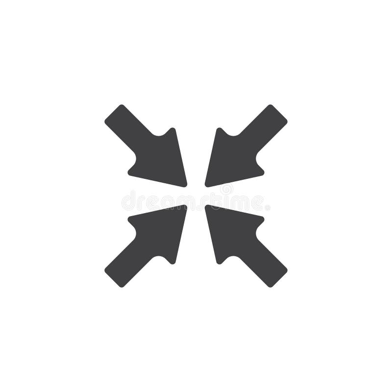 Minimize Arrows Vector Icon Stock Vector - Illustration of resize ...