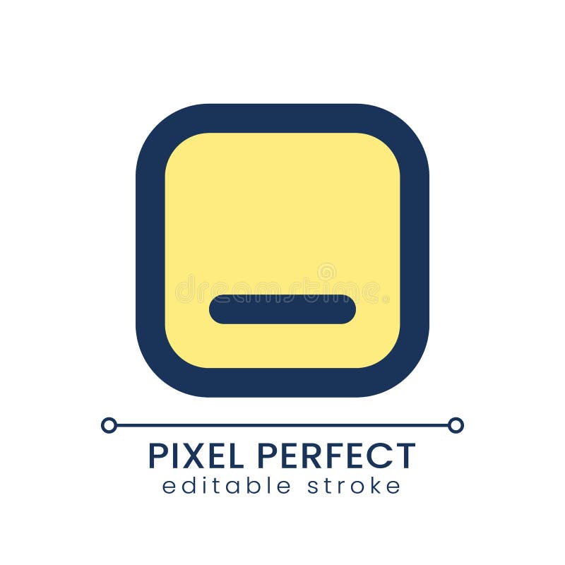 Minimize Button Pixel Perfect RGB Color Ui Icon Stock Vector ...