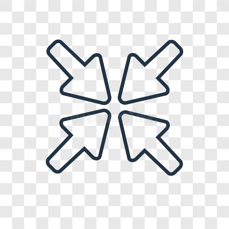 Minimize Concept Vector Linear Icon Isolated on Transparent Back Stock ...