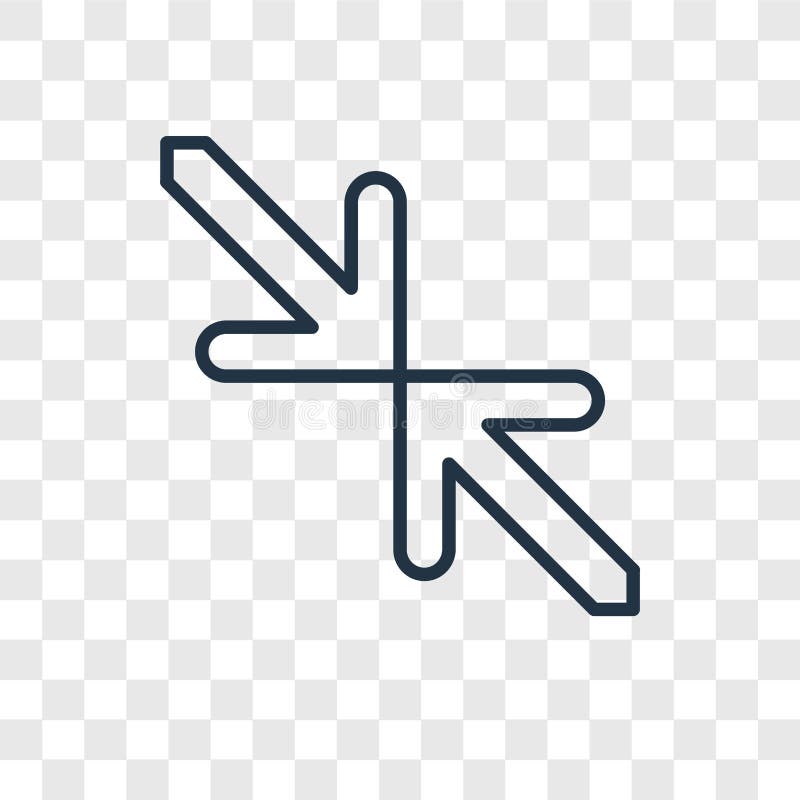 Minimize Concept Vector Linear Icon Isolated On Transparent Back Stock ...
