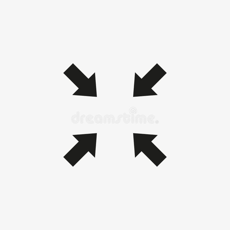 Minimize Display Screen Vector Icon. Compress Symbol Stock Vector ...