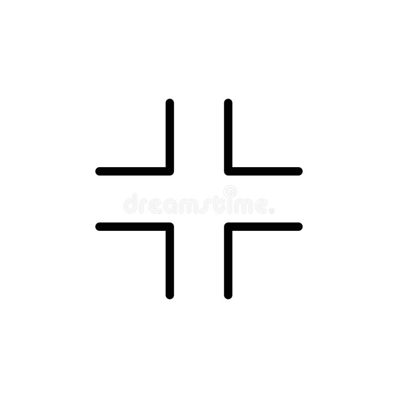 Minimize Icon Thin Outline Art Symbol Stock Vector - Illustration of ...