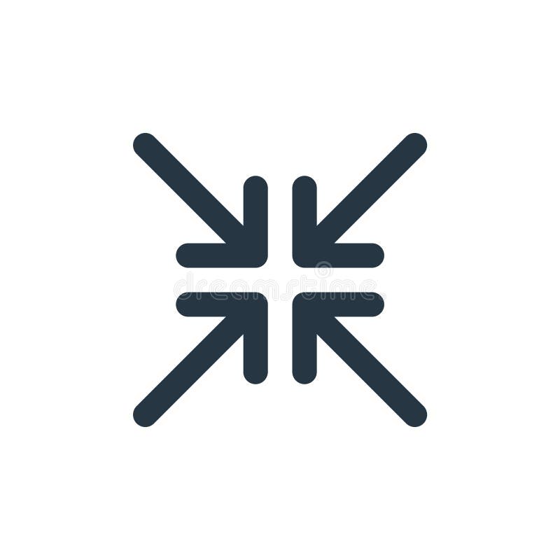 Minimize Icon Vector from Arrows Concept. Thin Line Illustration of ...