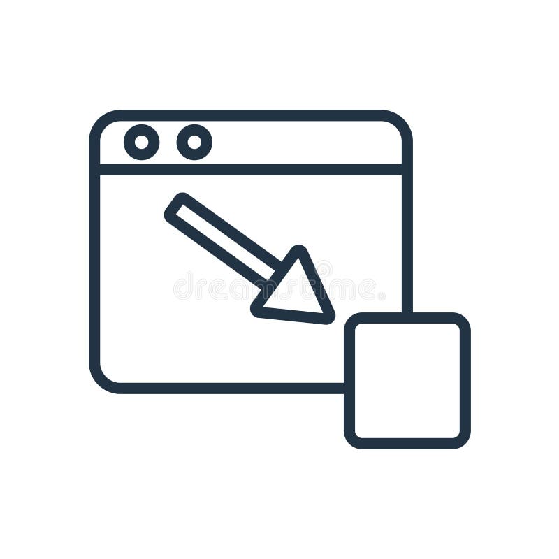 Minimize Icon Vector Sign and Symbol Isolated on White Background ...