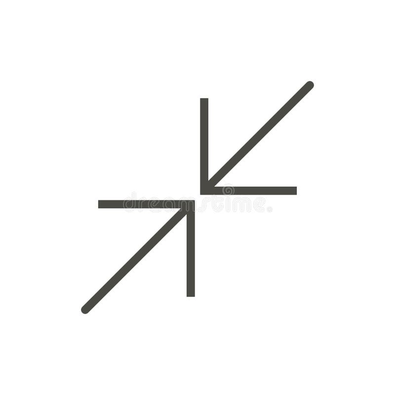 Minimize Icon Vector. Line Resize Symbol Isolated Stock Vector ...