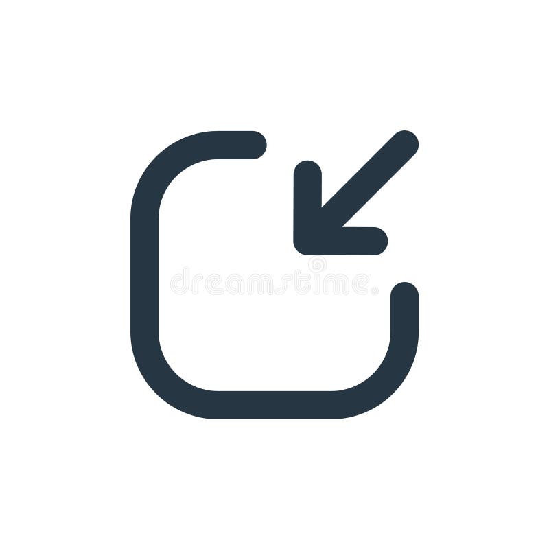Minimize Sign Icon Vector from Essentials Ui Concept. Thin Line ...