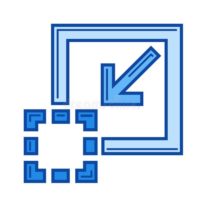 Minimize image line icon. stock vector. Illustration of panel - 83309834