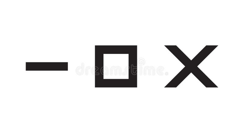 Minimize, Maximize, and Close Icon Vectors. Elements of Web or Mobile ...